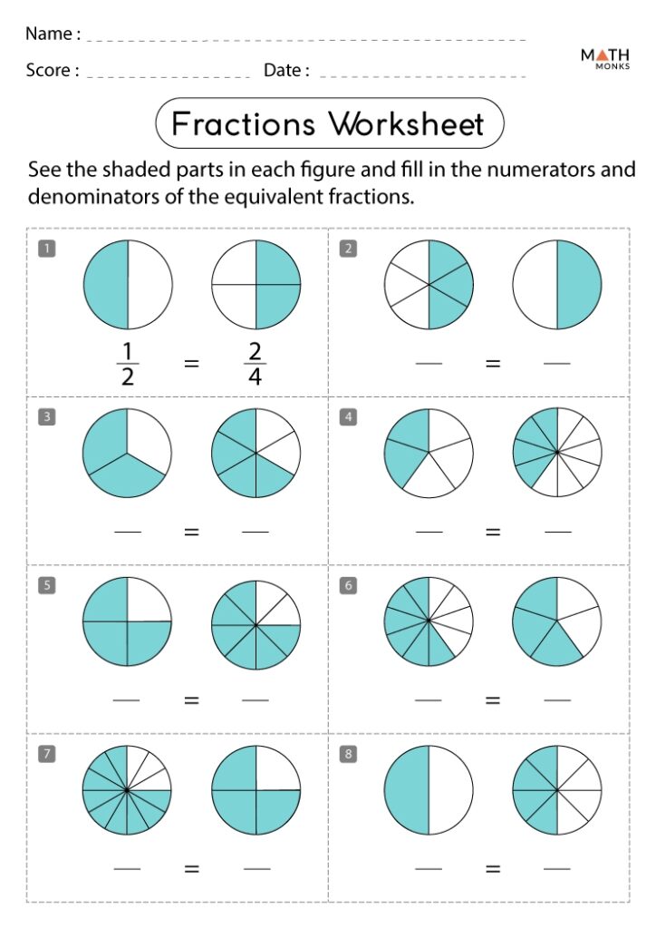 Free Fraction Worksheets: Mastering Fractions Made Easy! - Premium ...