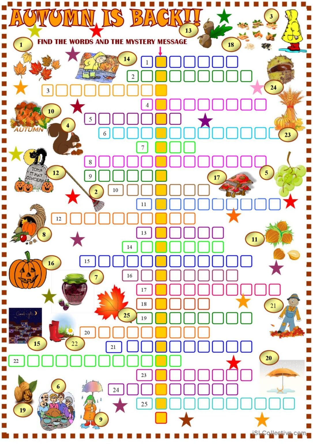 Autumn Crossword Puzzle: A Fun and Challenging Activity for the Fall ...