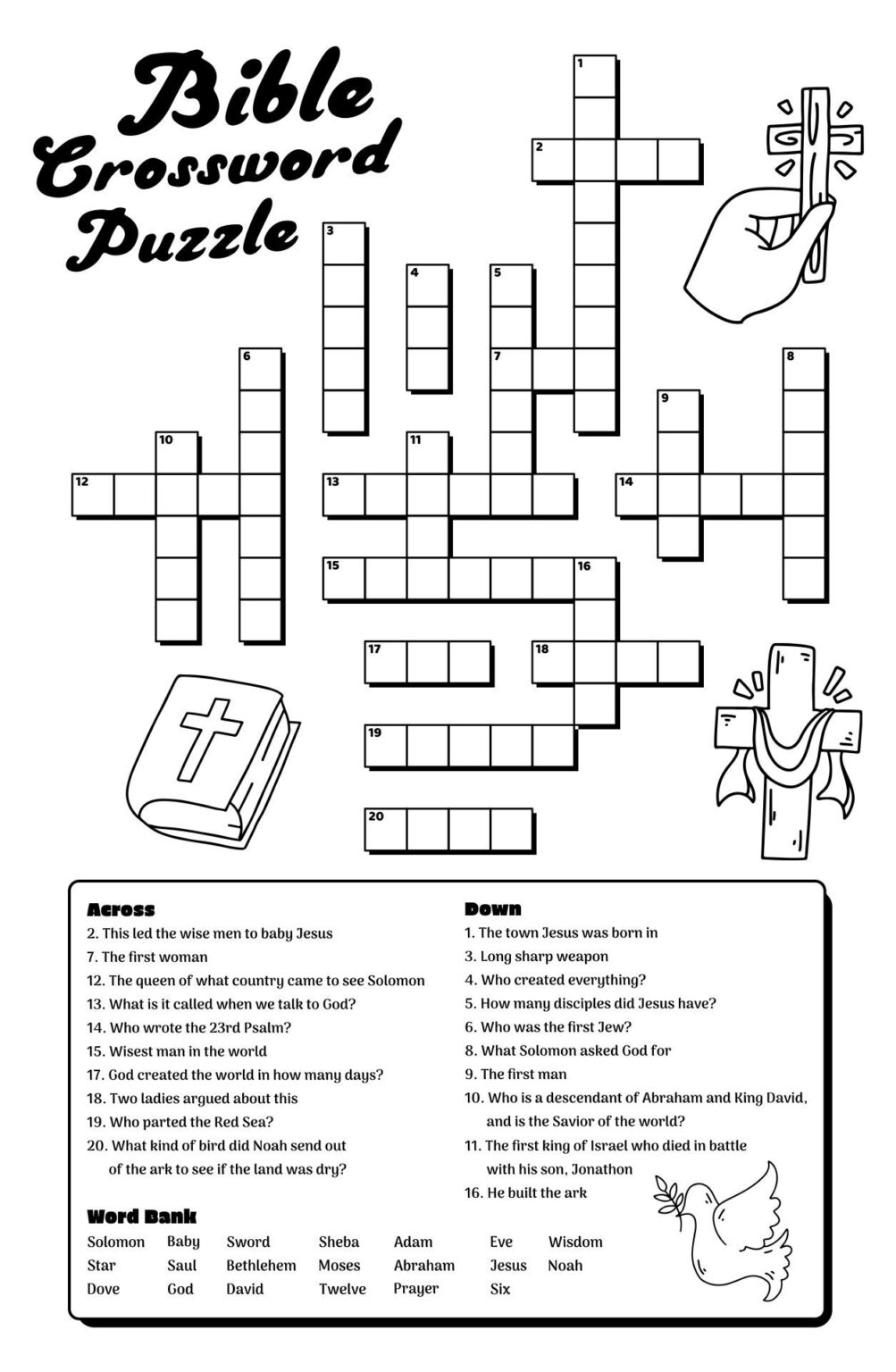 Free Bible Crosswords Printable: A Fun and Educational Way to Engage ...