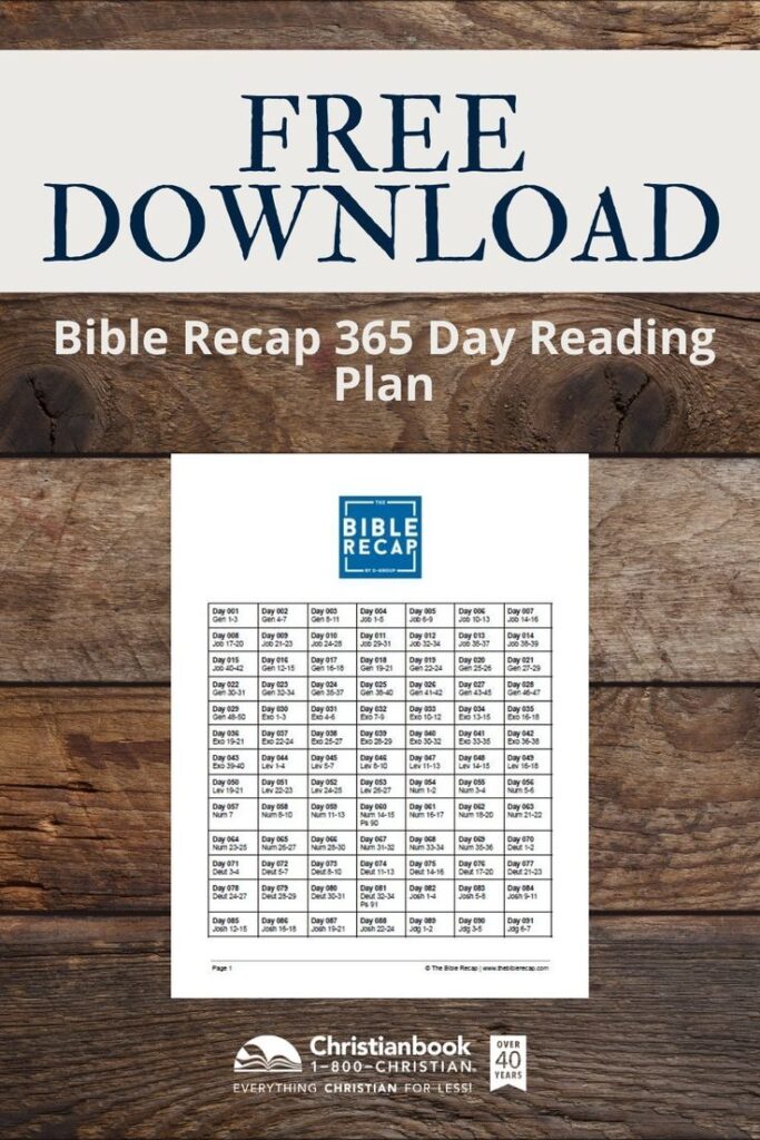 Bible Recap Reading Plan Printable: Your Ultimate Guide to Daily Bible ...