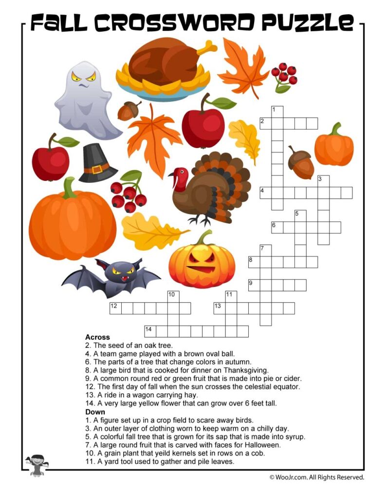 Autumn Word Puzzles: A Fun and Challenging Activity for the Fall Season ...