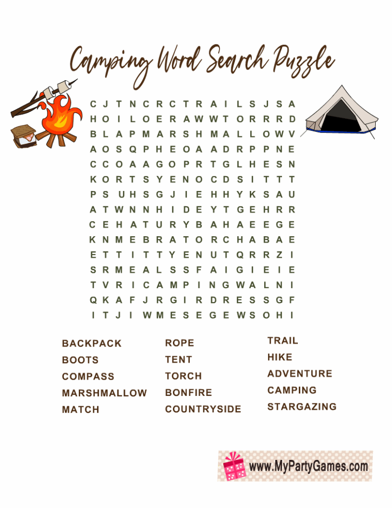 Camping Word Puzzles: A Fun and Engaging Activity for Outdoor ...