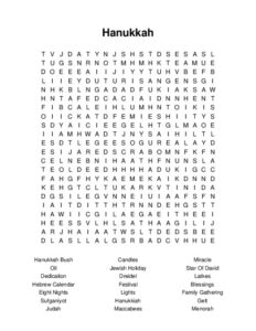 Hanukkah Word Search: A Fun and Educational Activity for All Ages ...