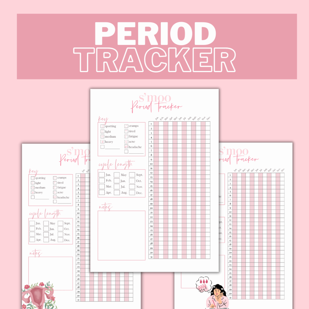 Period Tracker Printable: A Convenient Tool for Tracking Your Menstrual ...