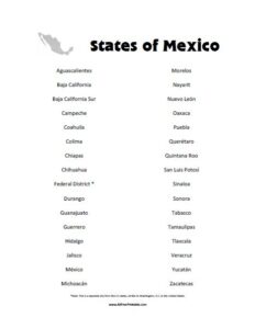 Mexican States List: Explore the 32 Diverse Regions of Mexico - Premium ...