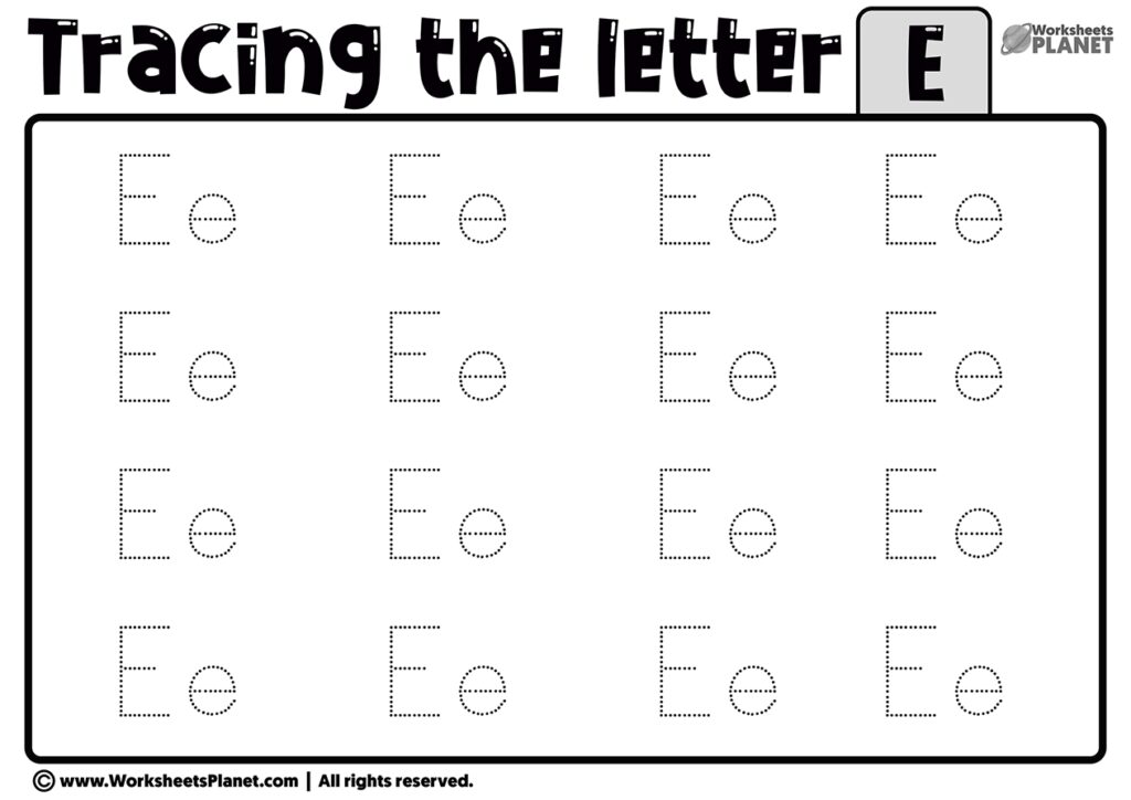 Mastering the Art of Letter E Tracing - Premium Printable
