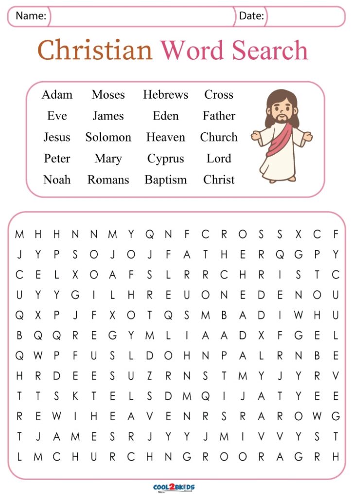 Free Printable Christian Word Search Puzzles: A Fun and Educational ...