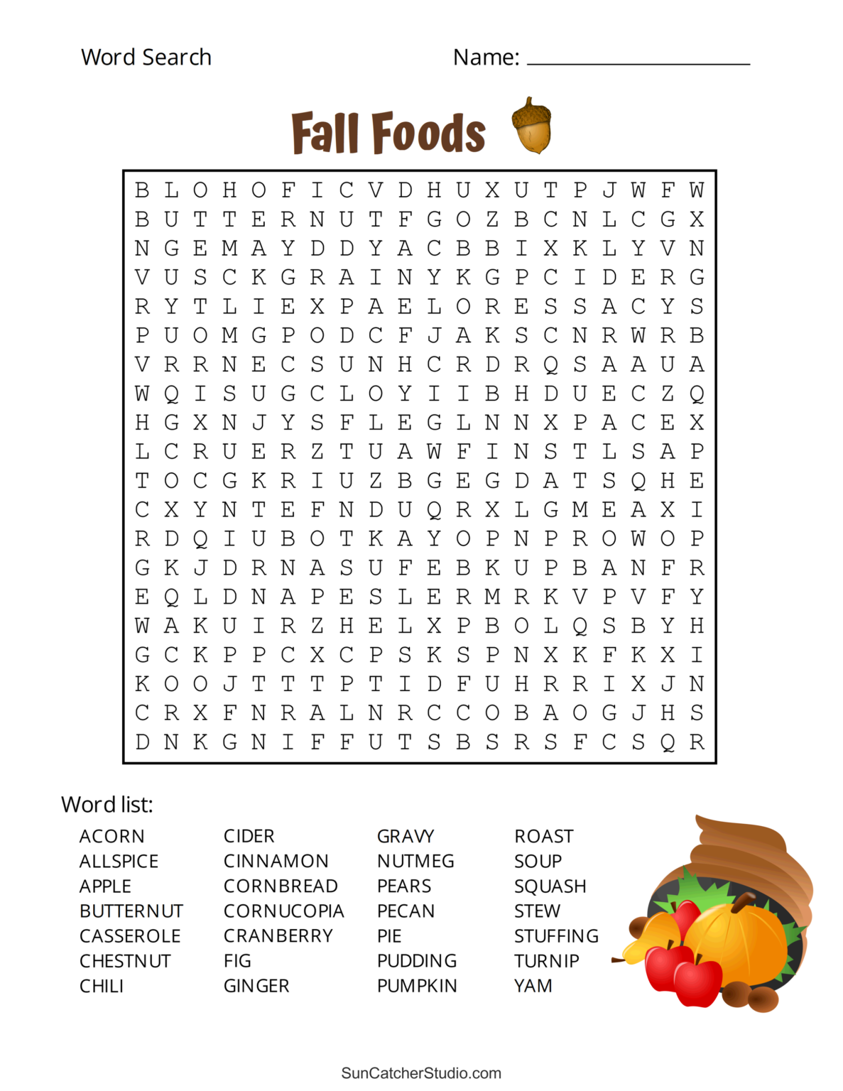 Fall Printable Word Searches: Fun and Educational Activities for All ...