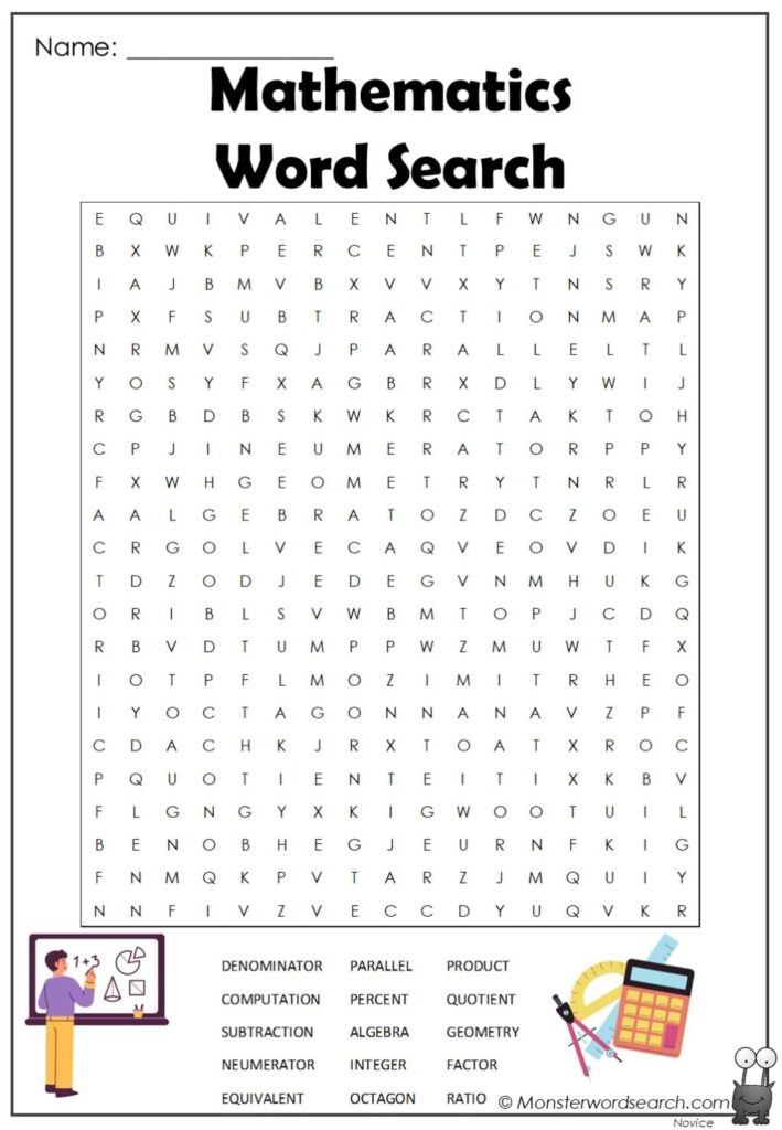 Free Printable Math Word Search: The Perfect Educational Tool for Kids ...